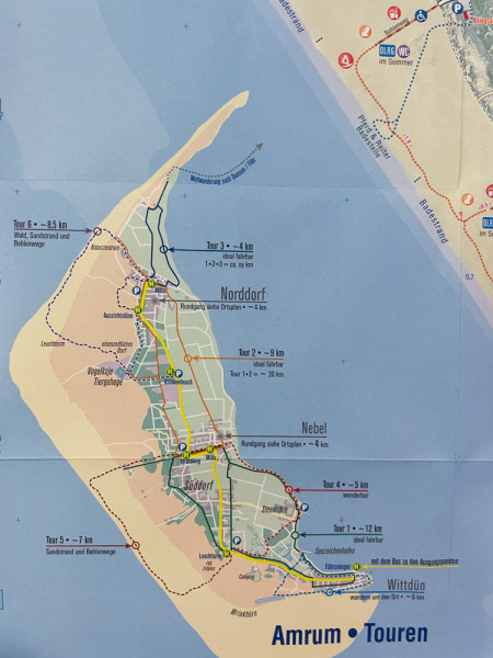 Amrum - Touristische Karte 1:20.000 mit GPX Rad- und Wandertouren ...